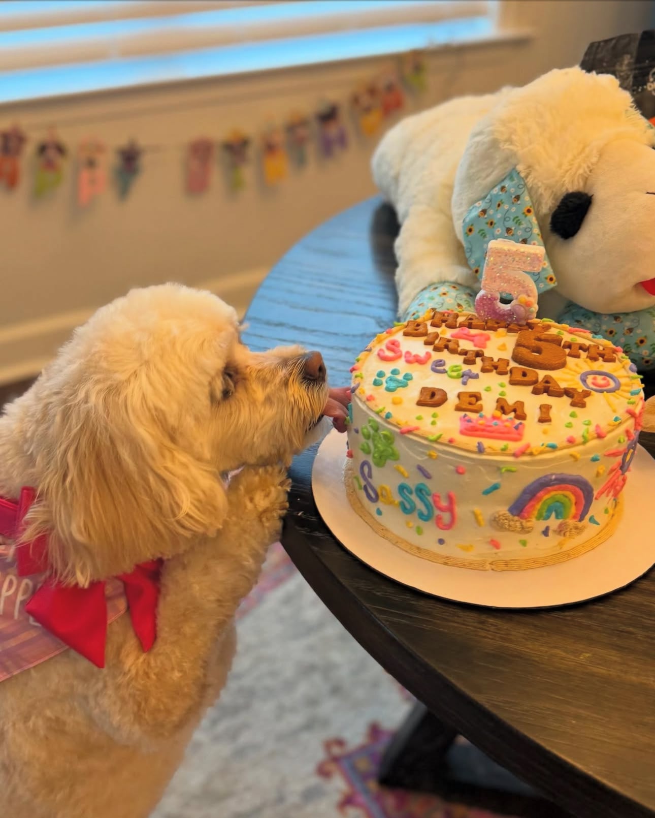 dog table cake
